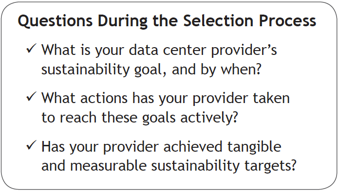 The Sustainable Data Center Evaluation Checklist, Part 1 | Data Center Frontier